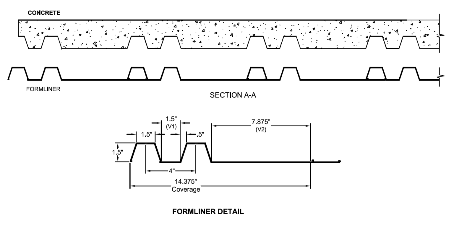 VinyLok™ Patterns (Max. Depth 1.25" - 1.5") - Fitzgerald Formliners